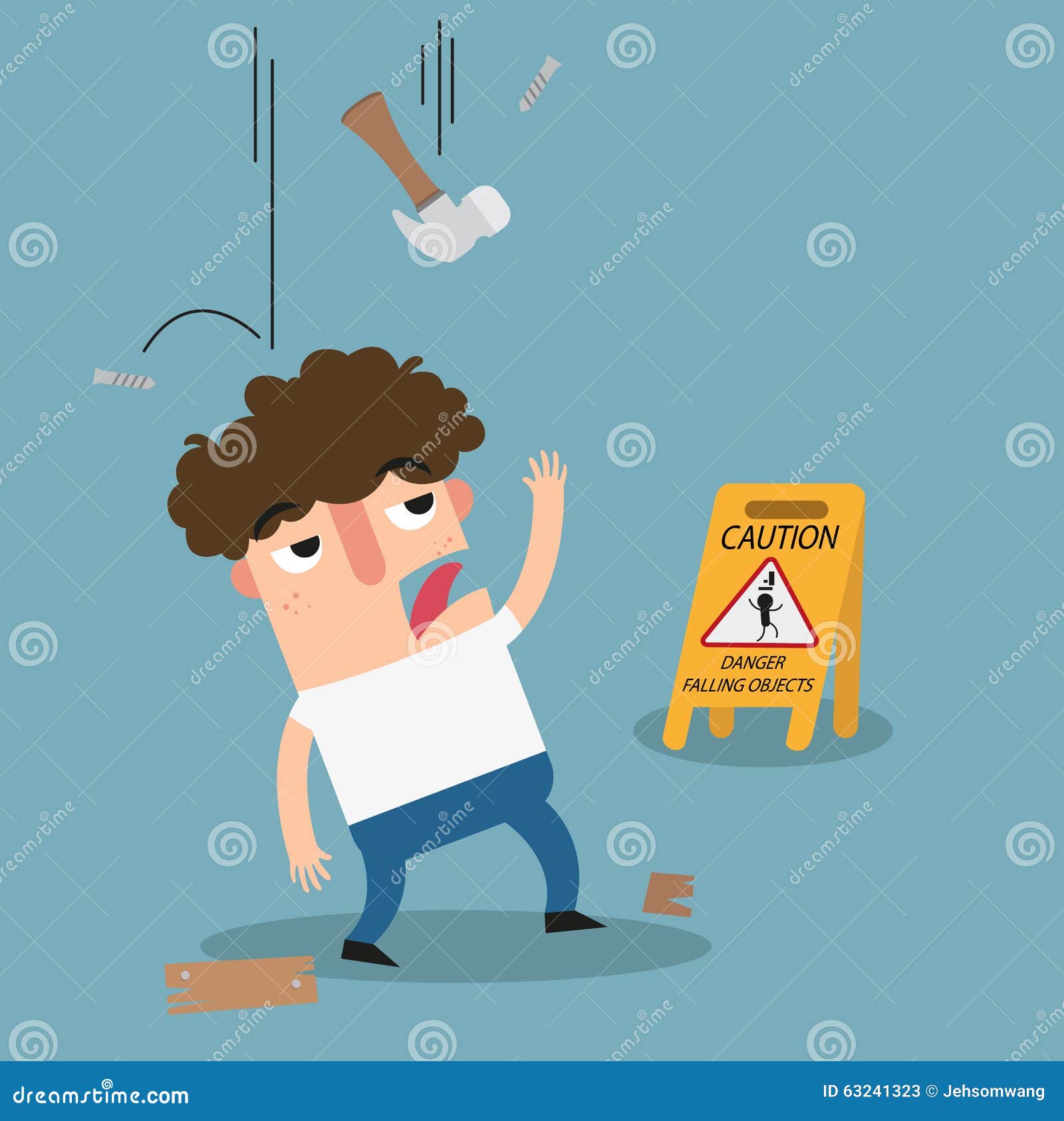 Danger Falling Objects Caution Sign Stock Vector - Illustration of ... Danger Falling Objects Caution Sign Stock Vector - Illustration of ...