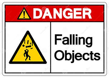 Danger Falling Objects Symbol, Vector Illustration, Isolated on White ...