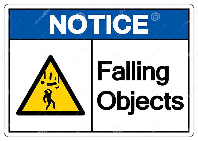 Danger Falling Objects Symbol, Vector Illustration, Isolated on White ...