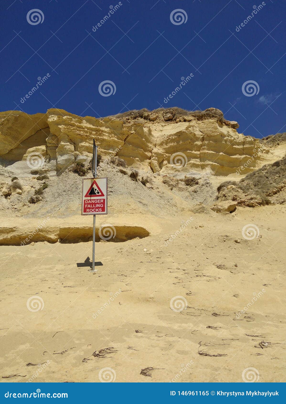 Danger Falling Rocks Cliffs Stock Image - Image of mountain, dangerous ...
