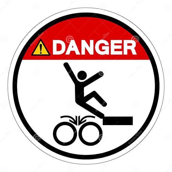 Danger Falling of Rollers Hazard Symbol Sign, Vector Illustration ...