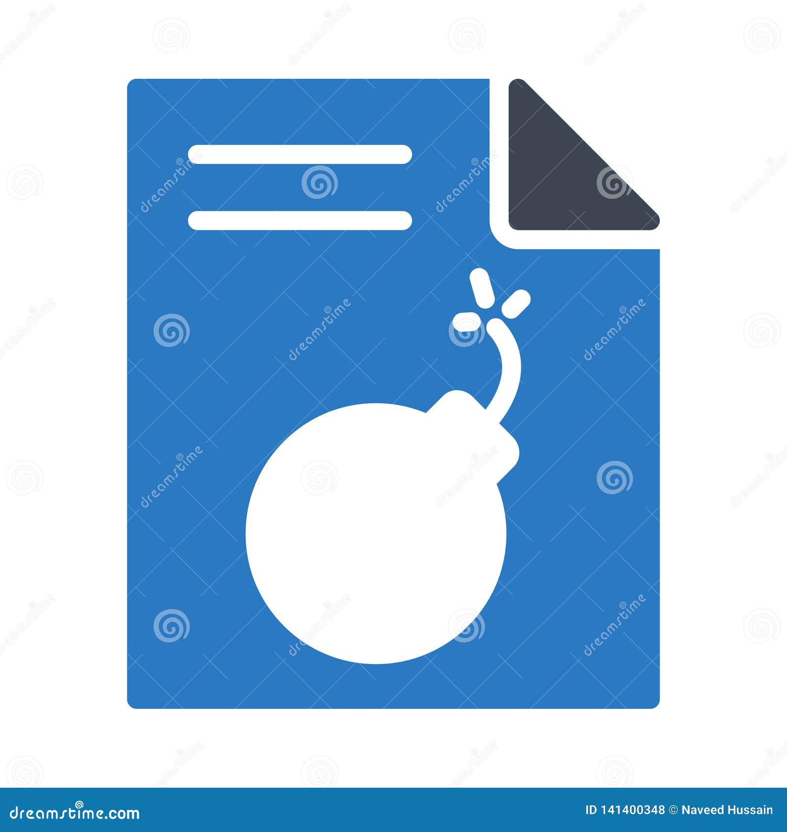 Danger File Glyph Color Flat Vector Icon Stock Vector - Illustration of ...