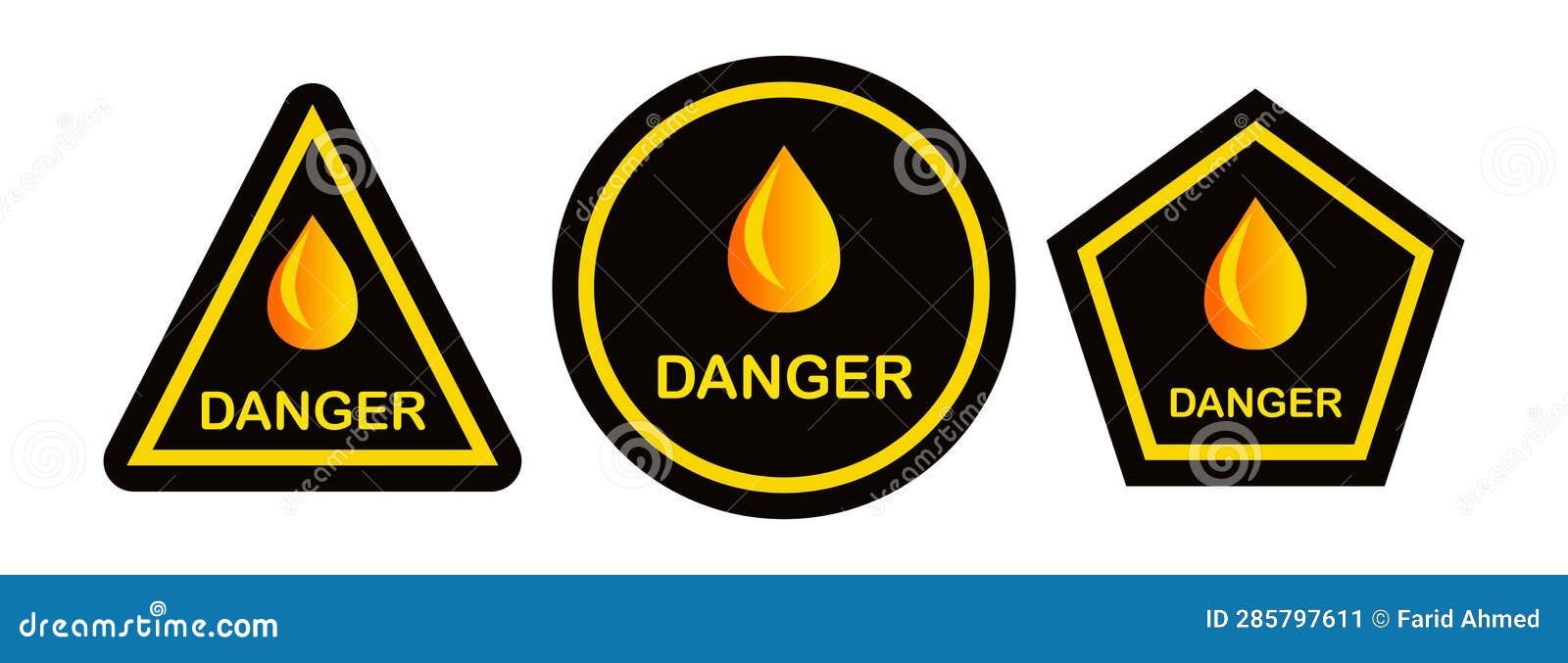 Danger Fire Sing or Symbol Vector Logo Icon Stock Vector - Illustration ...