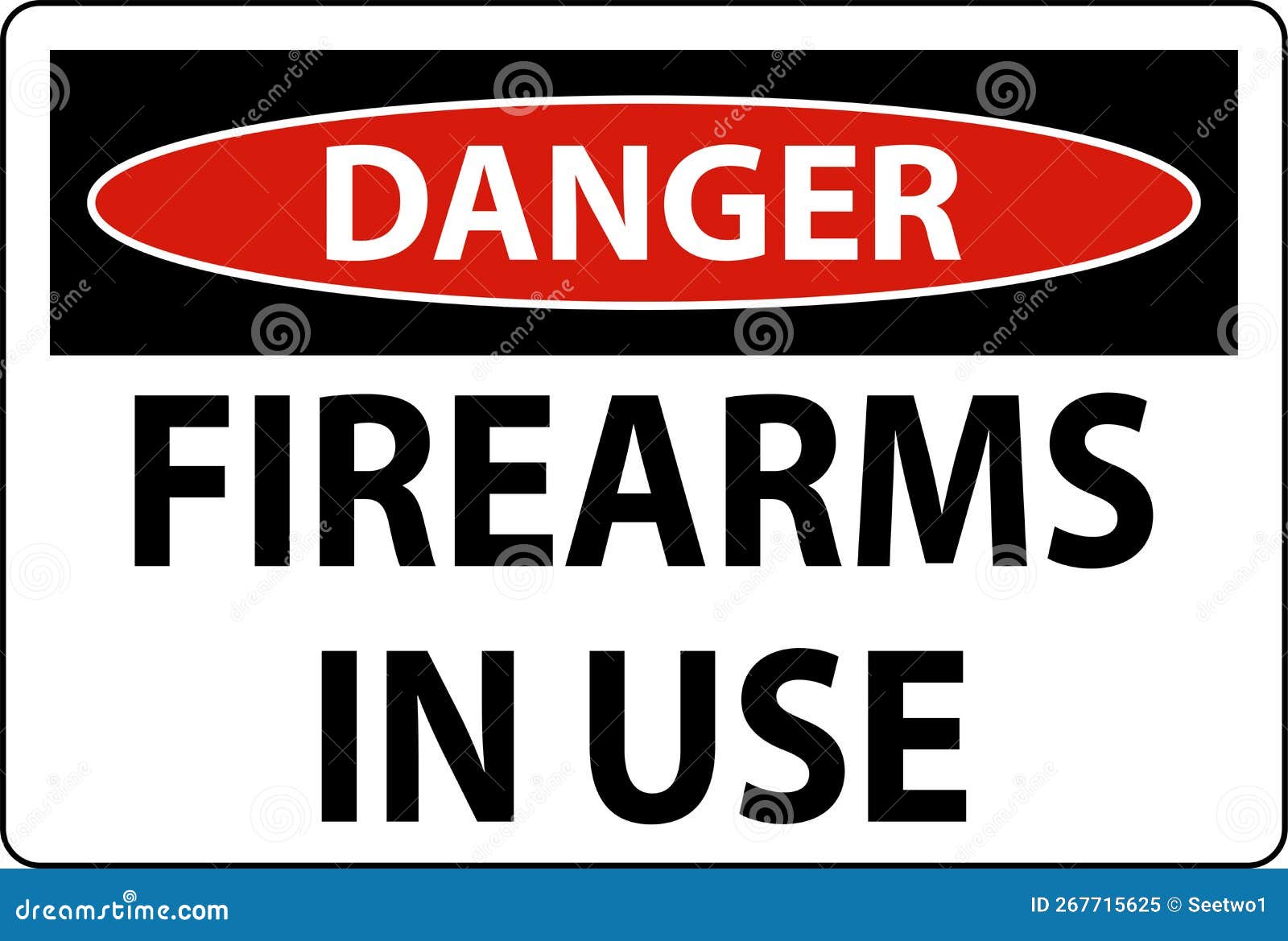 Danger Firearms Allowed Sign Firearms in Use Stock Vector ...