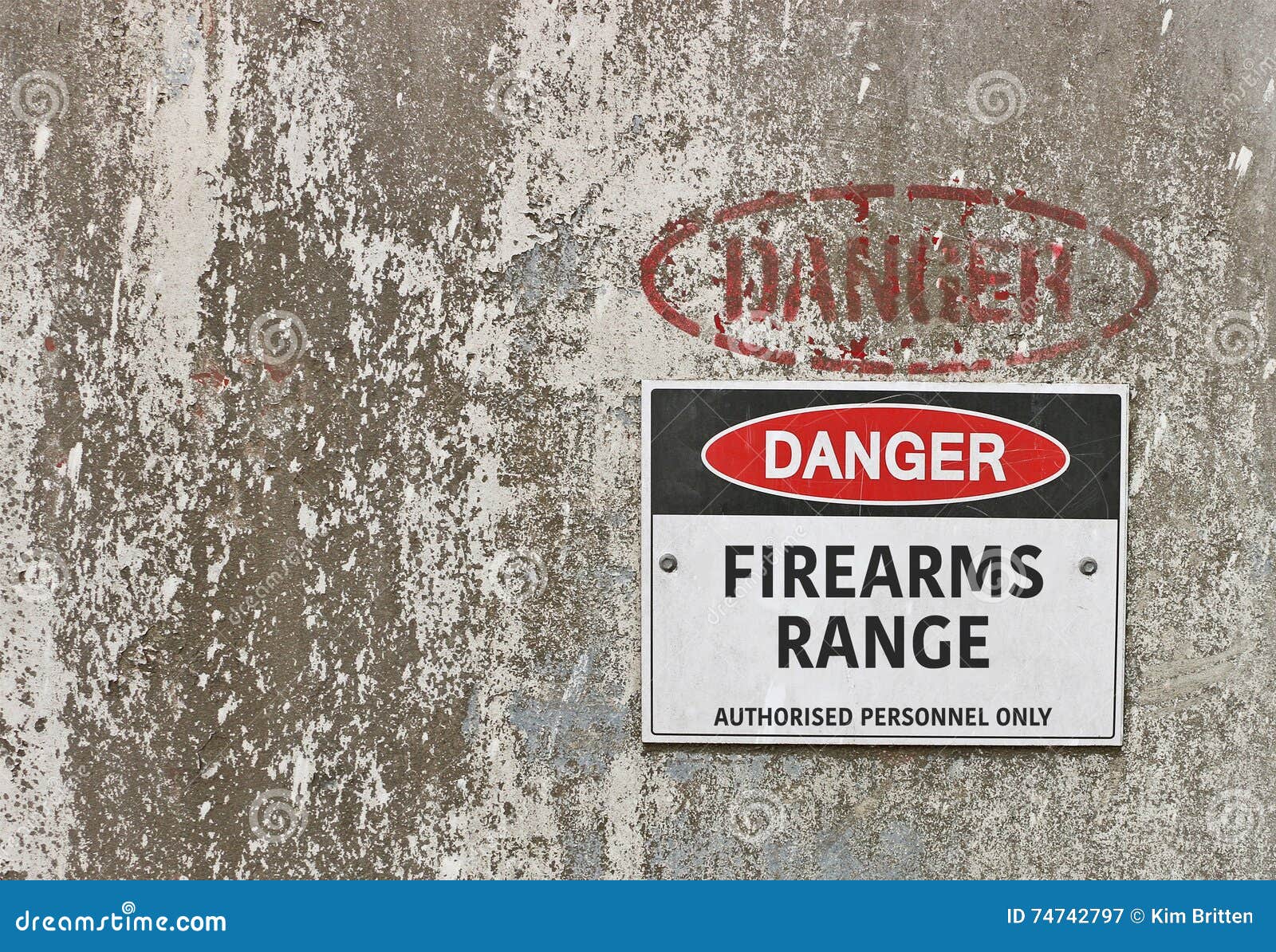 Danger, Firearms Range Warning Sign Stock Image - Image of hunt ...