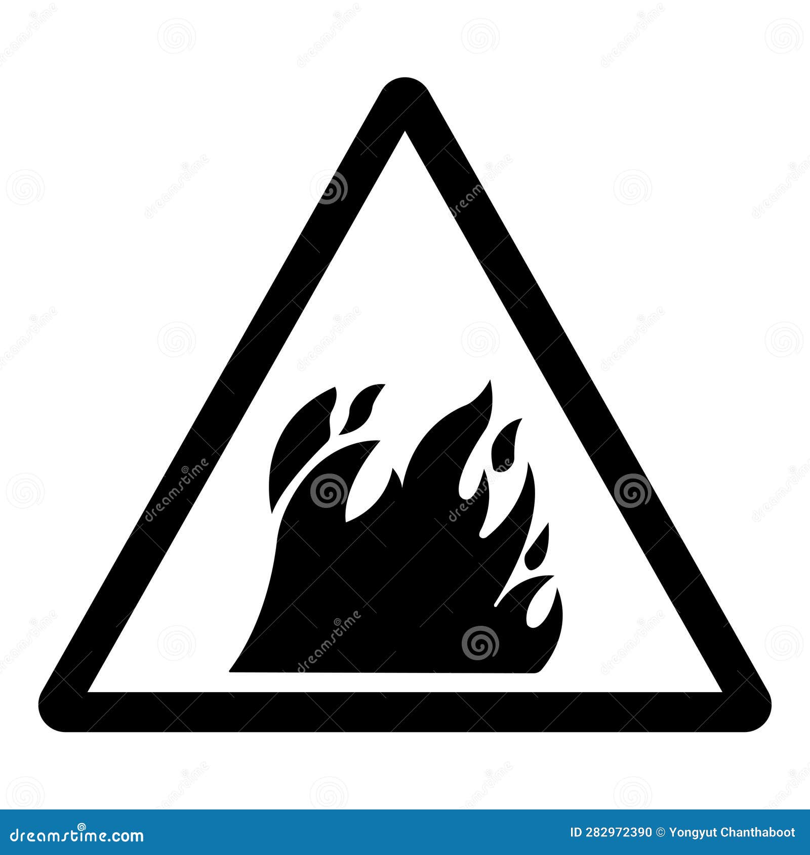 Danger Flammable Material Symbol Sign ,Vector Illustration, Isolate on ...