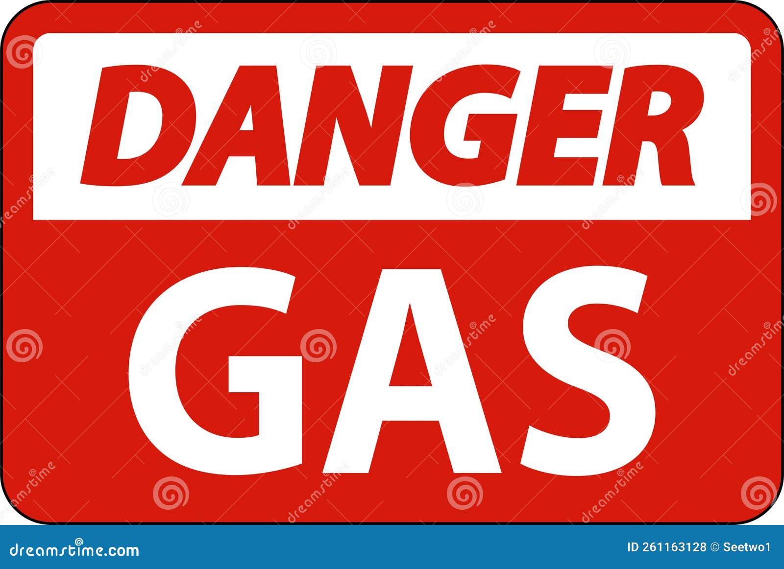 Danger Flammable Sign GAS on White Background Stock Vector ...