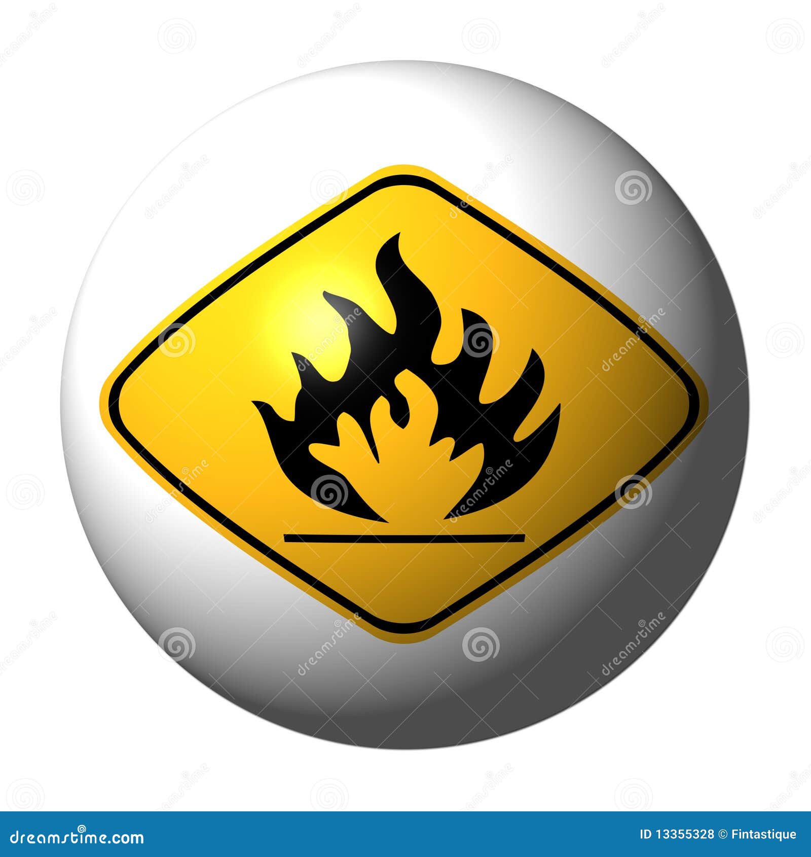 Danger Flammable Material Symbol Sign ,Vector Illustration, Isolate On ...