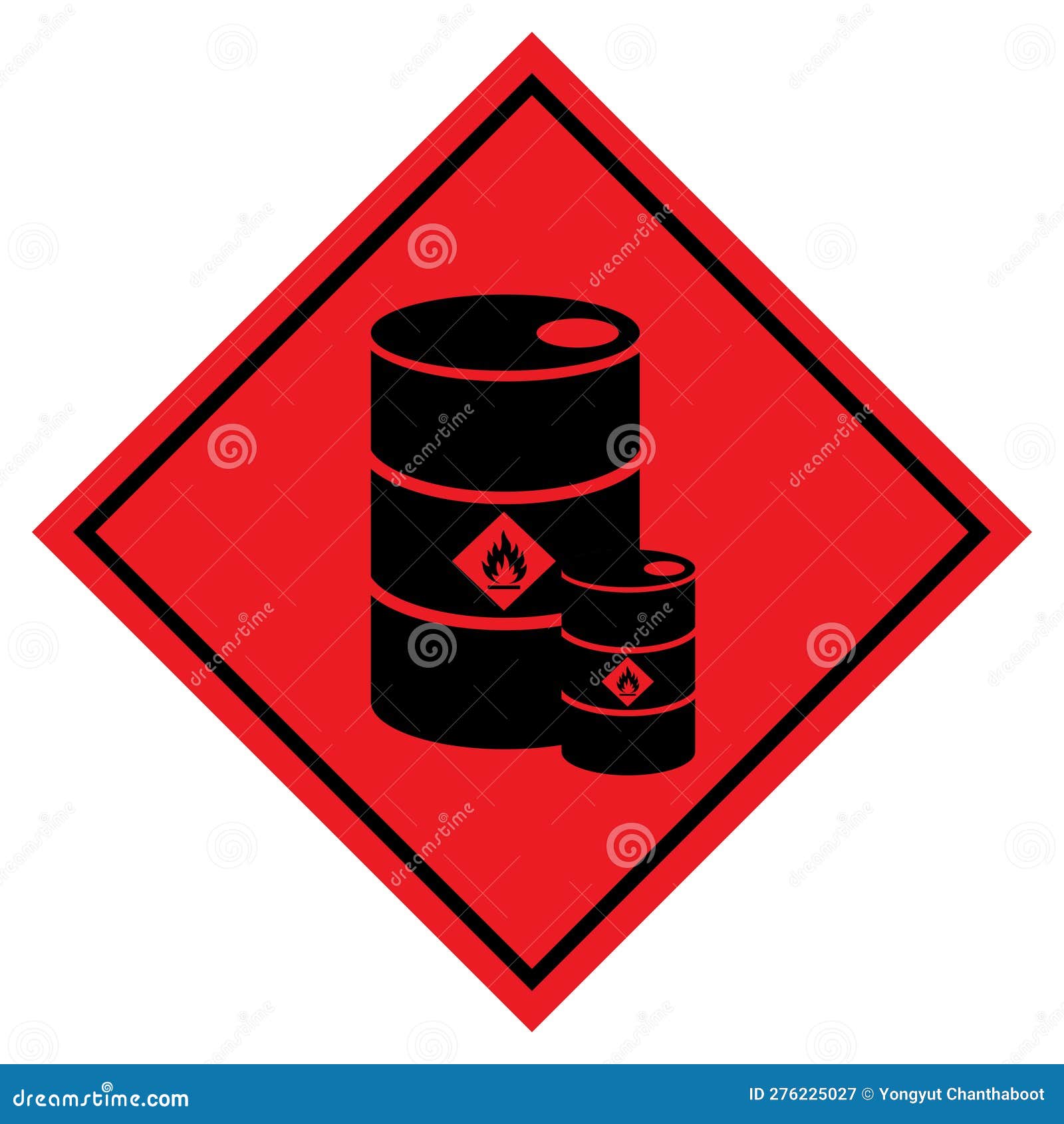 Flammable Storage Tanks, Flammable Storage Areas,sign Safety. Cartoon ...