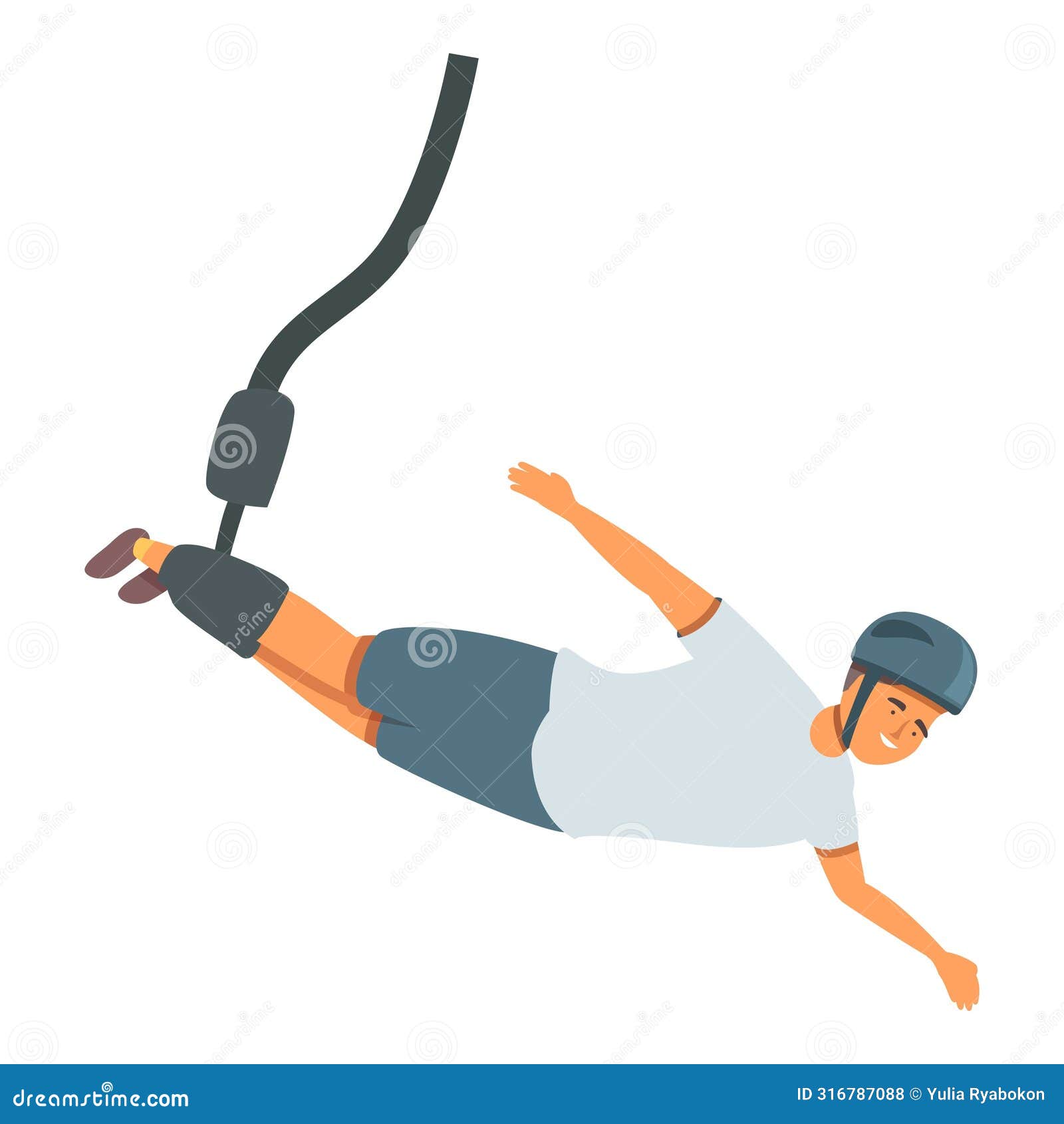 Danger Free Risk Icon Cartoon Vector. Bungee Jumping Stock Vector ...