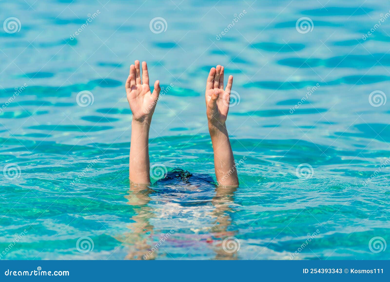 Danger Games at Sea. Child Drowns Stock Image - Image of assistance ...