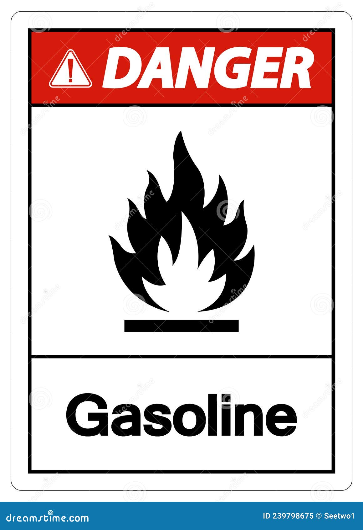Danger Gasoline Symbol Sign On White Background Cartoon Vector ...