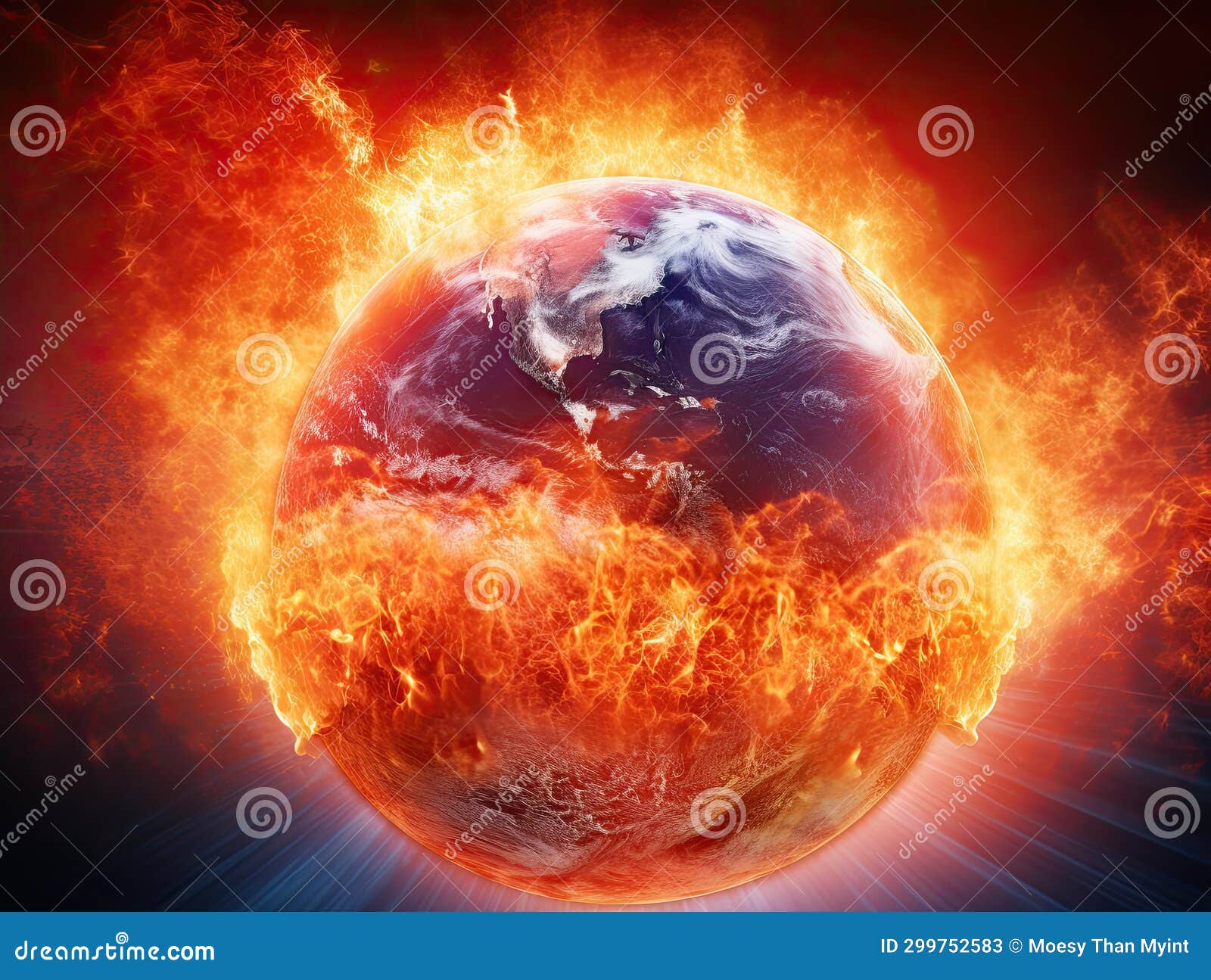 The Danger of Global Warming and Climate Changes Stock Illustration ...