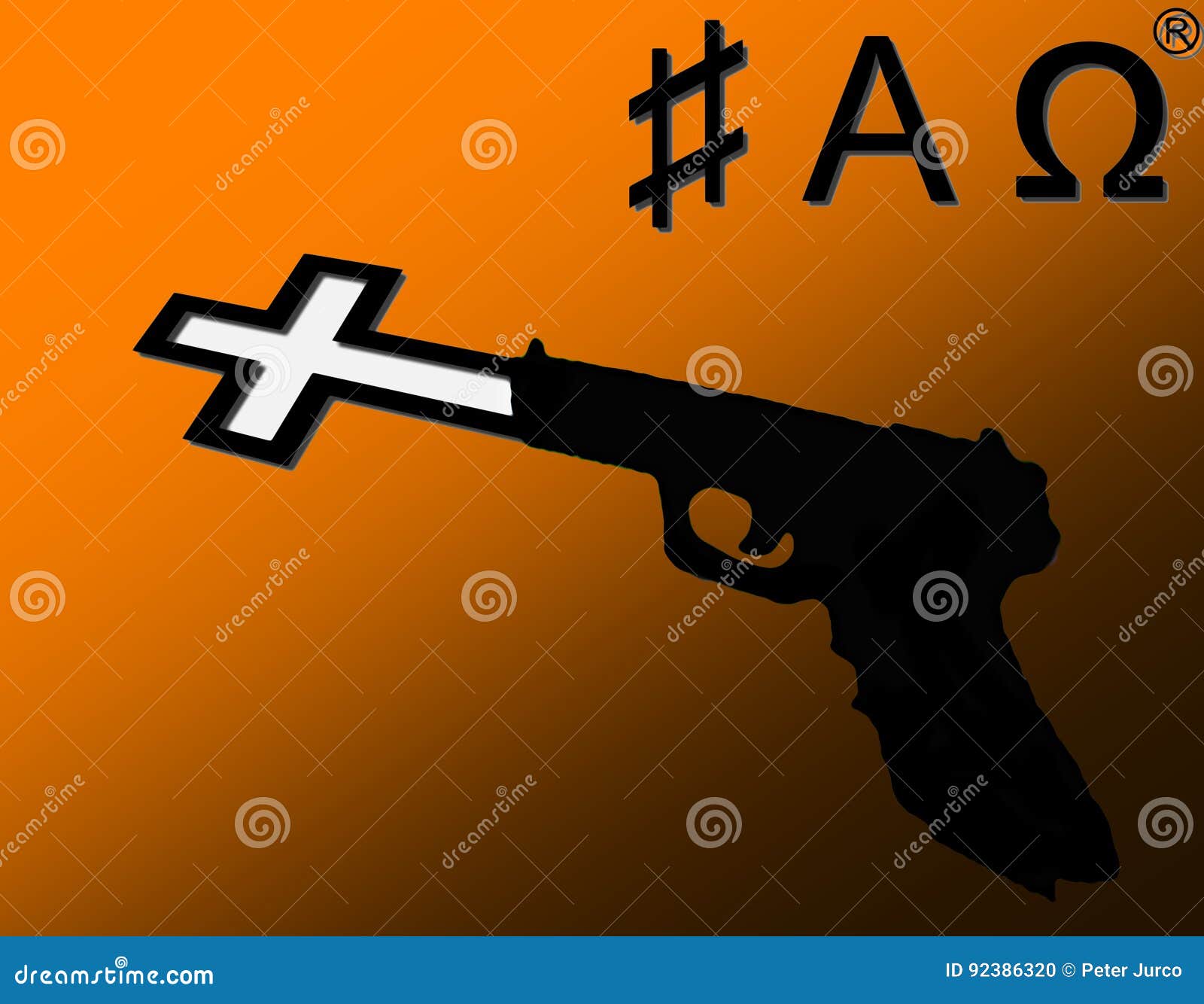Danger - Gun stock illustration. Illustration of symbol - 92386320