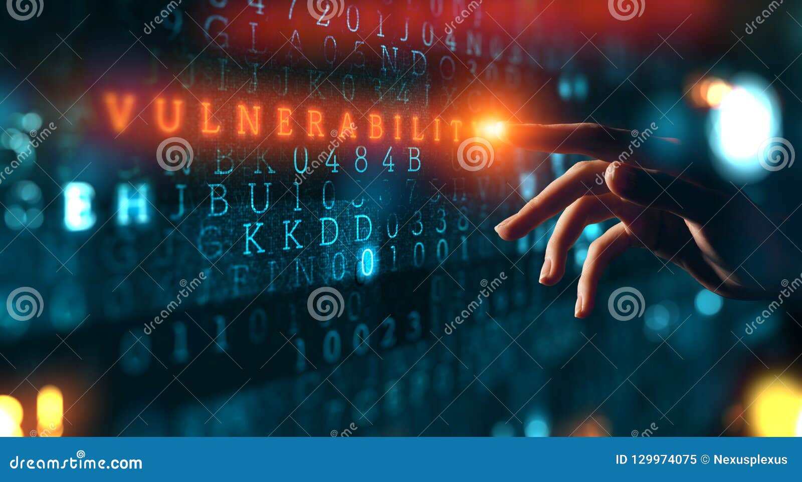 Danger of hack attack stock image. Image of network - 129974075