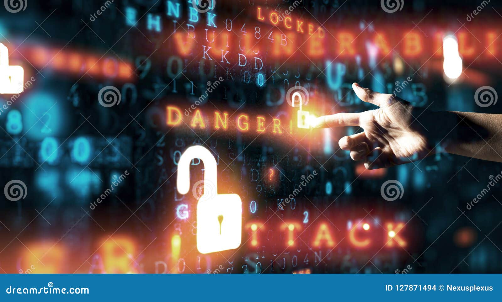 Danger of hack attack stock photo. Image of finger, hack - 127871494