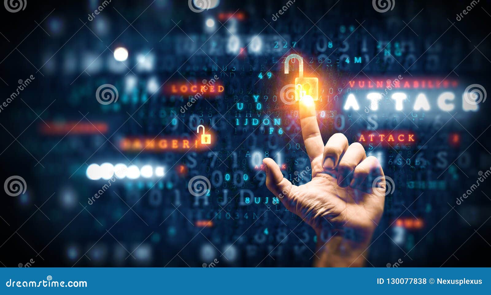 Danger of hack attack stock photo. Image of data, network - 130077838