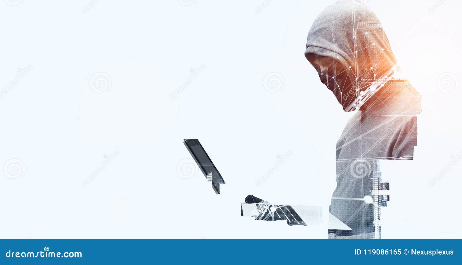 Danger of hack attack stock image. Image of information - 119086165