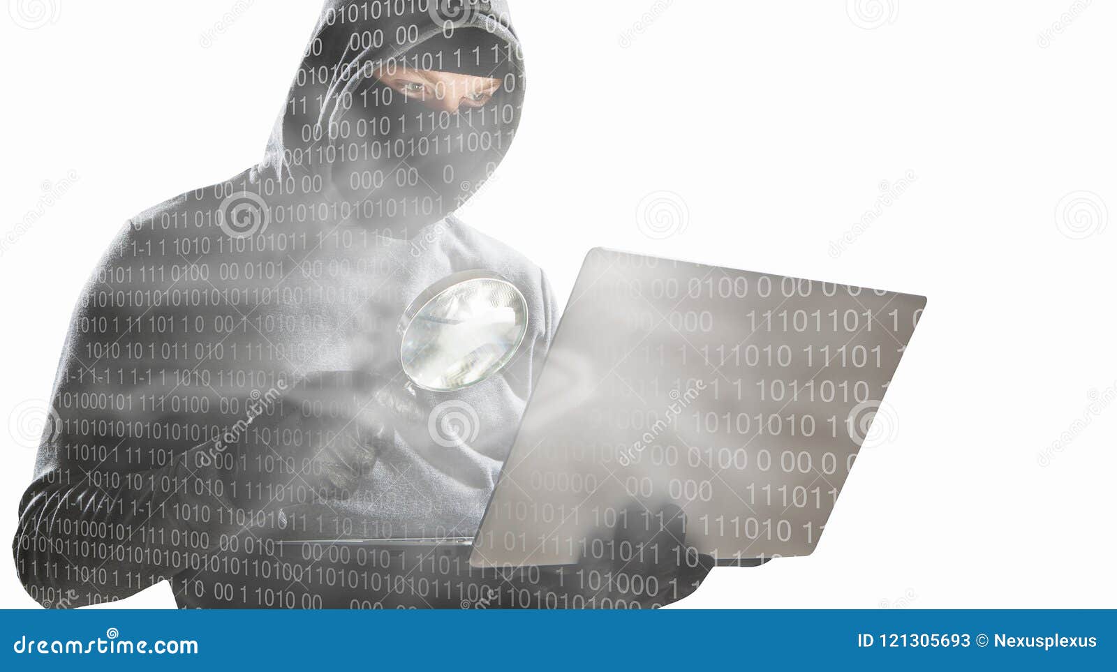 Danger of hack attack stock image. Image of data, hooded - 121305693