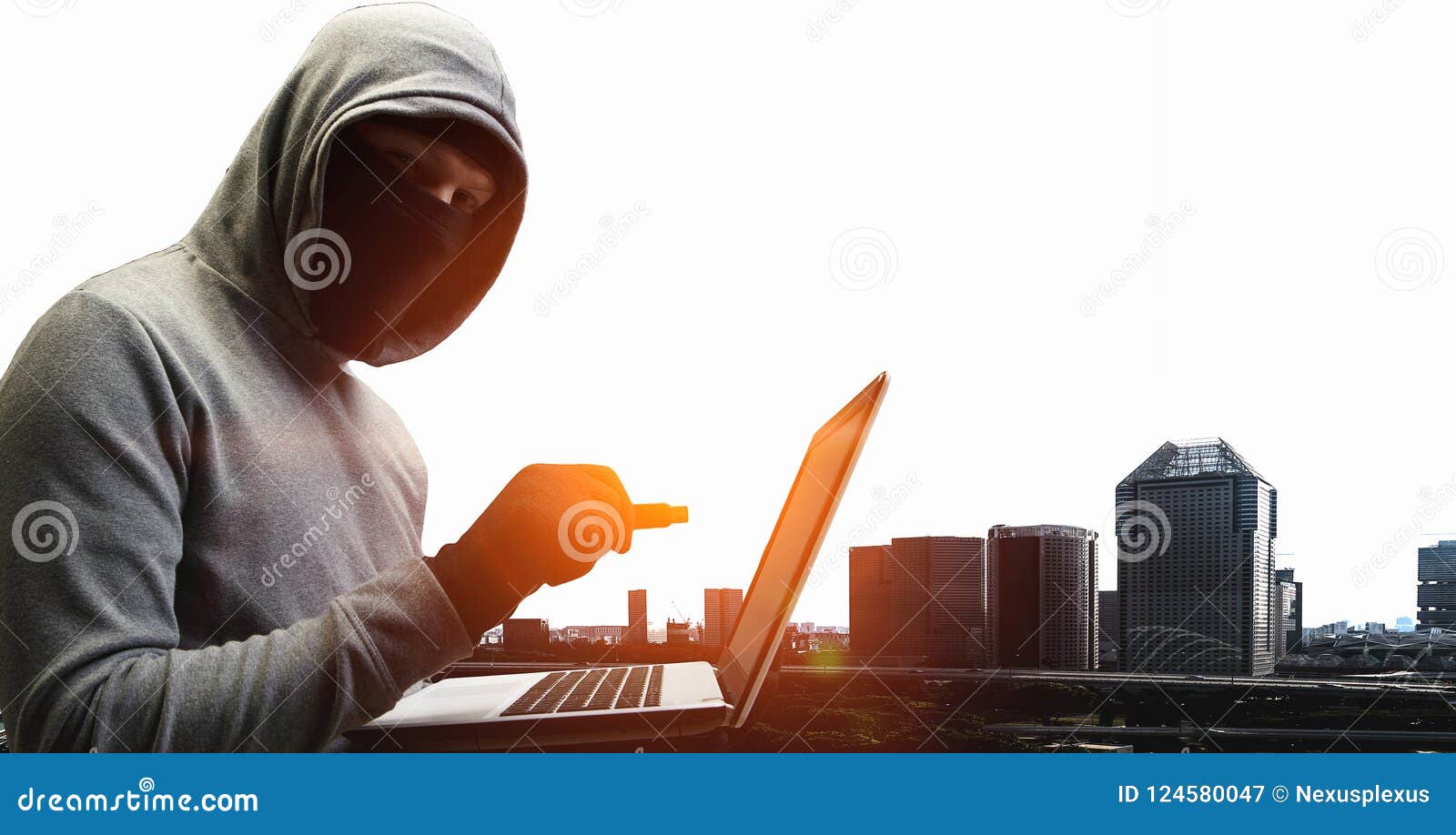 Danger of hack attack stock image. Image of mask, hacker - 124580047