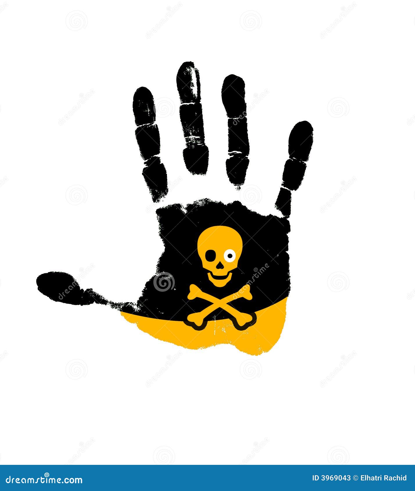 Danger Hand stock illustration. Illustration of symbols - 3969043