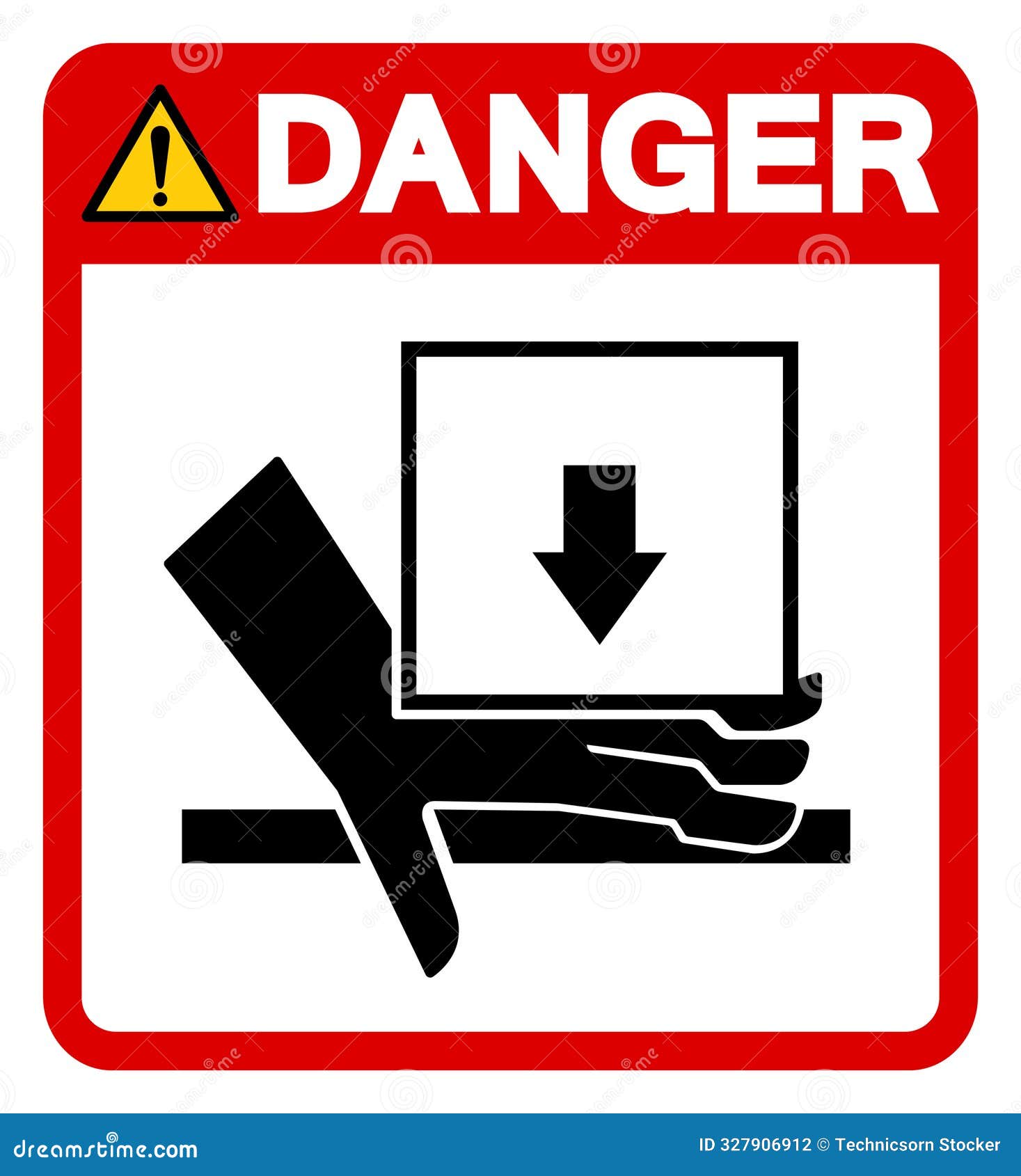 Hand Crush Moving Parts Symbol Sign, Vector Illustration, Isolate On ...