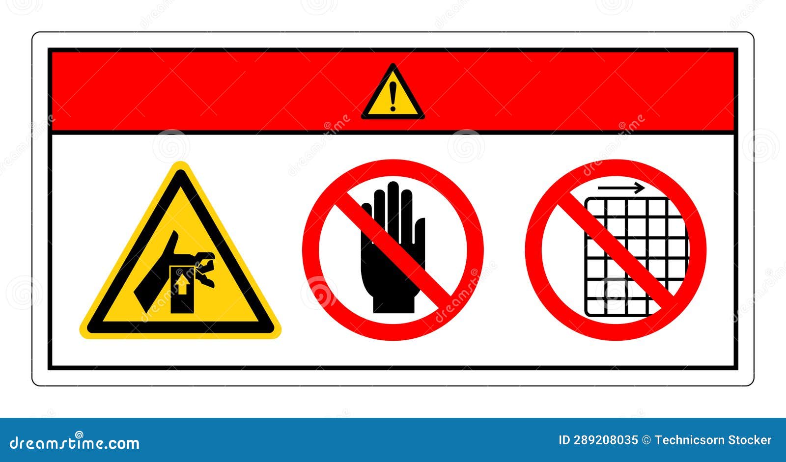 Danger Hand Crush Force from Below Do Not Touch and Do Not Remove Guard ...