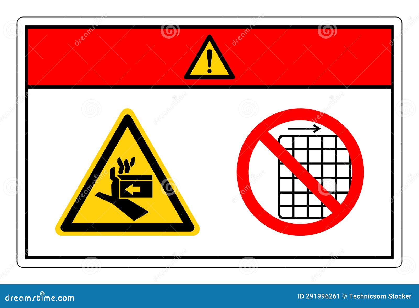 Danger Hand Crush Force Right Symbol Sign, Vector Illustration, Isolate ...
