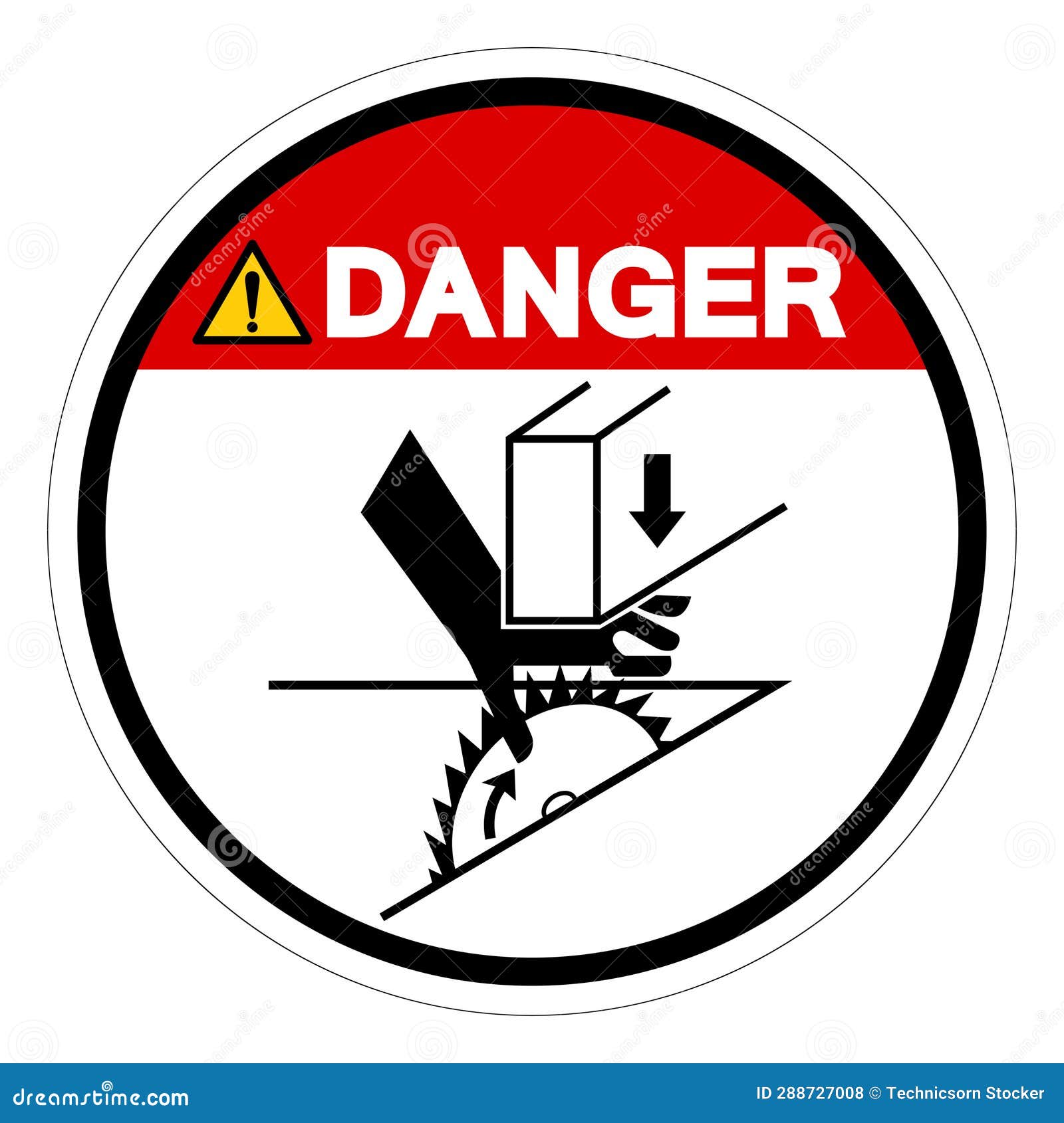 Danger Hand Crush Hazard Symbol Sign, Vector Illustration, Isolate on ...