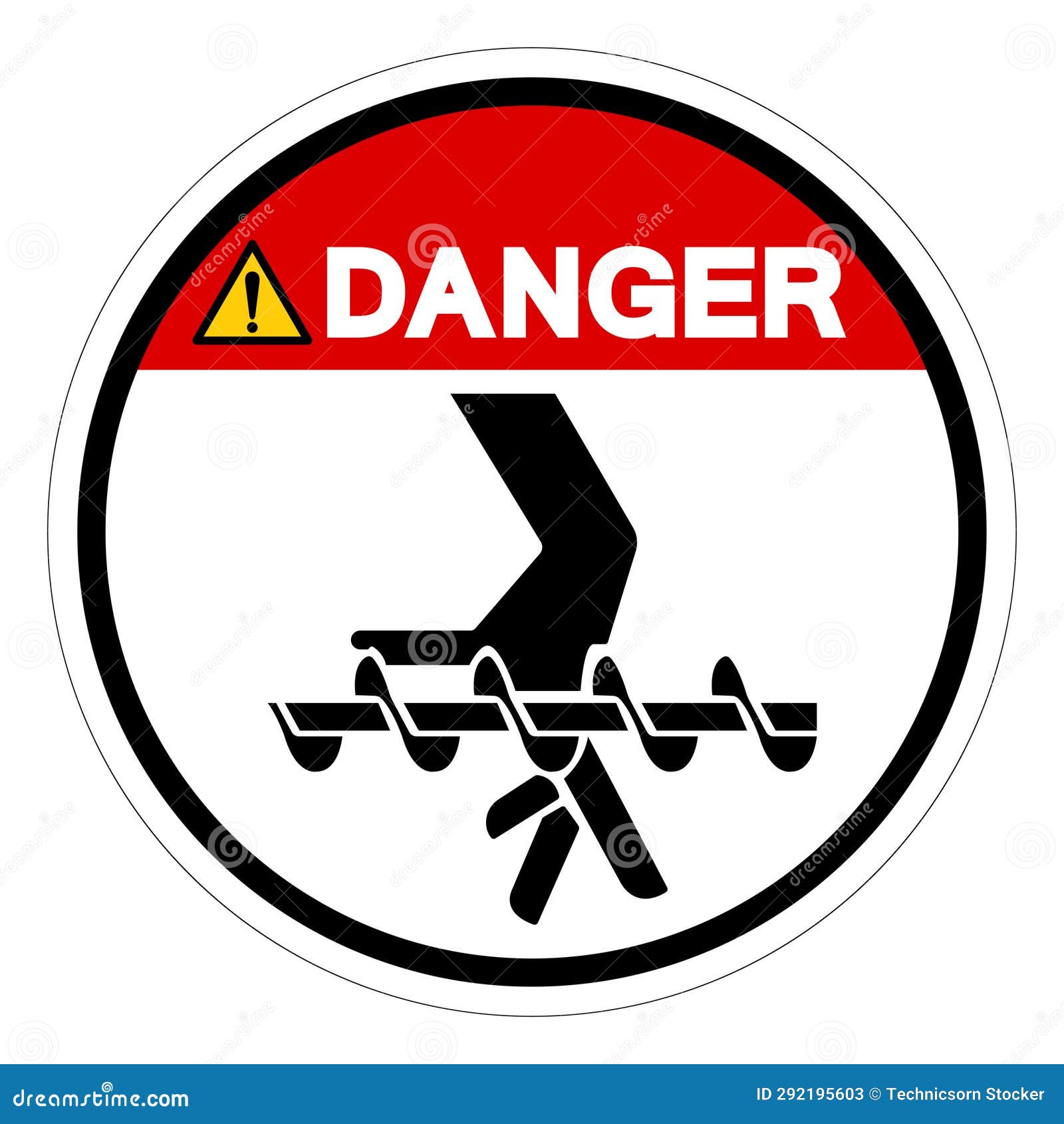 Danger Hand Abrasion Belt Drive Symbol Sign, Vector Illustration ...