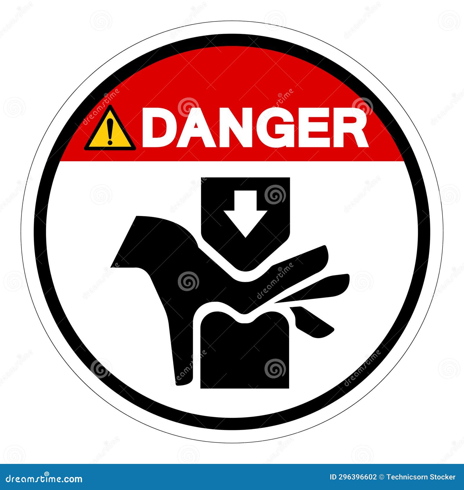 Danger Hand Abrasion Belt Drive Symbol Sign, Vector Illustration ...