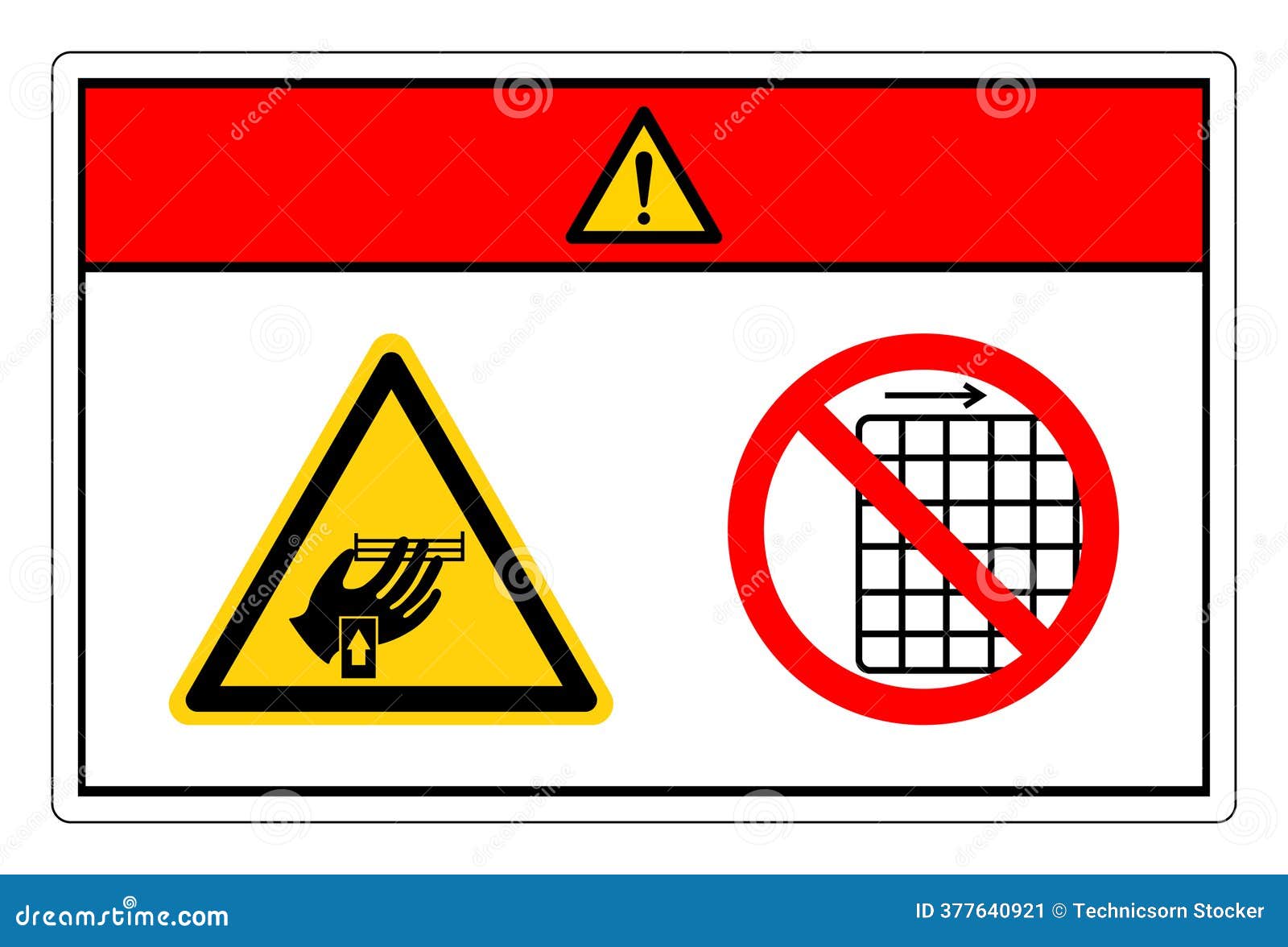 Danger Hand Entangle Left Do Not Remove Guard Symbol Sign, Vector ...