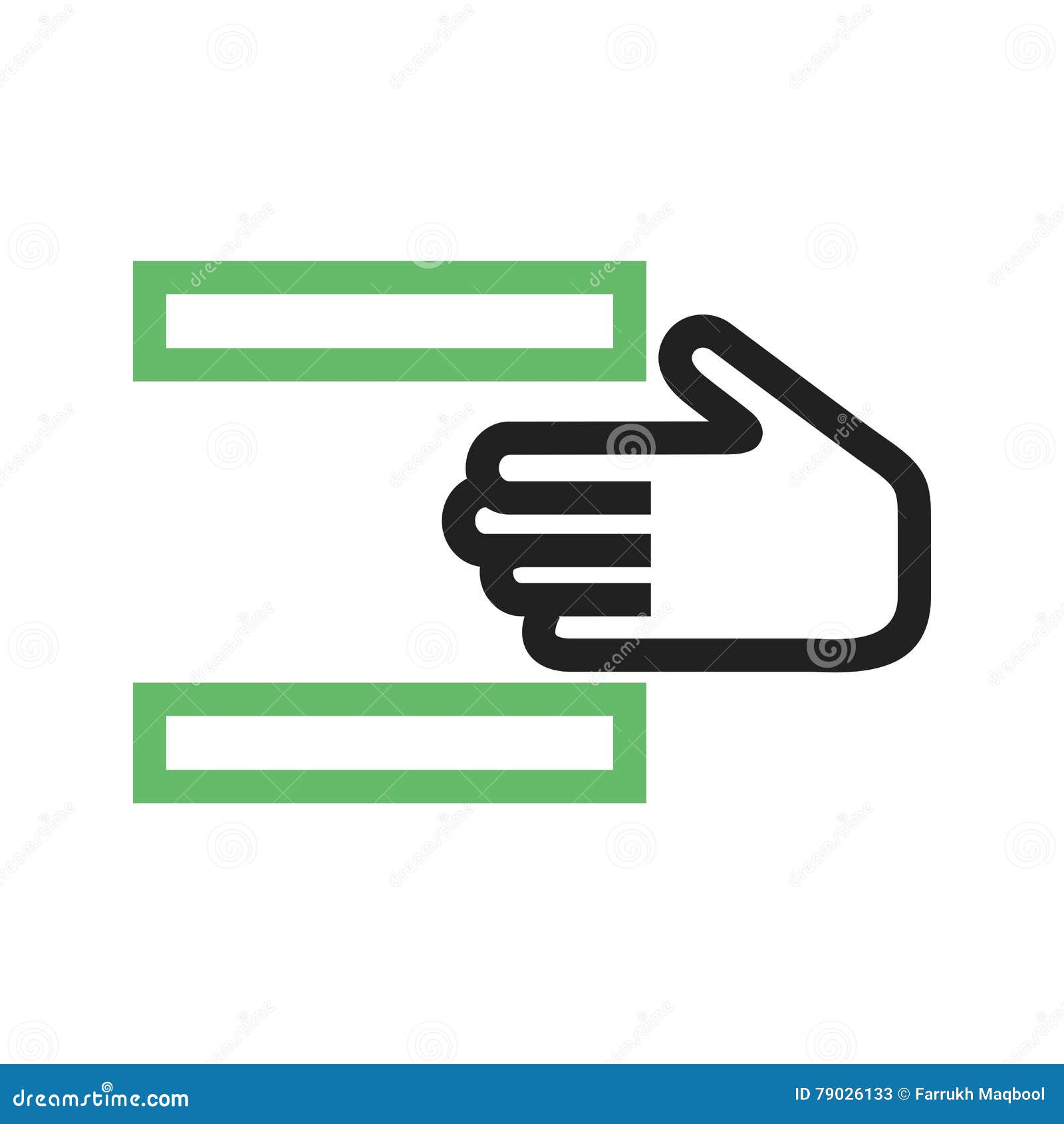 Danger of Hand Press stock vector. Illustration of work - 79026133