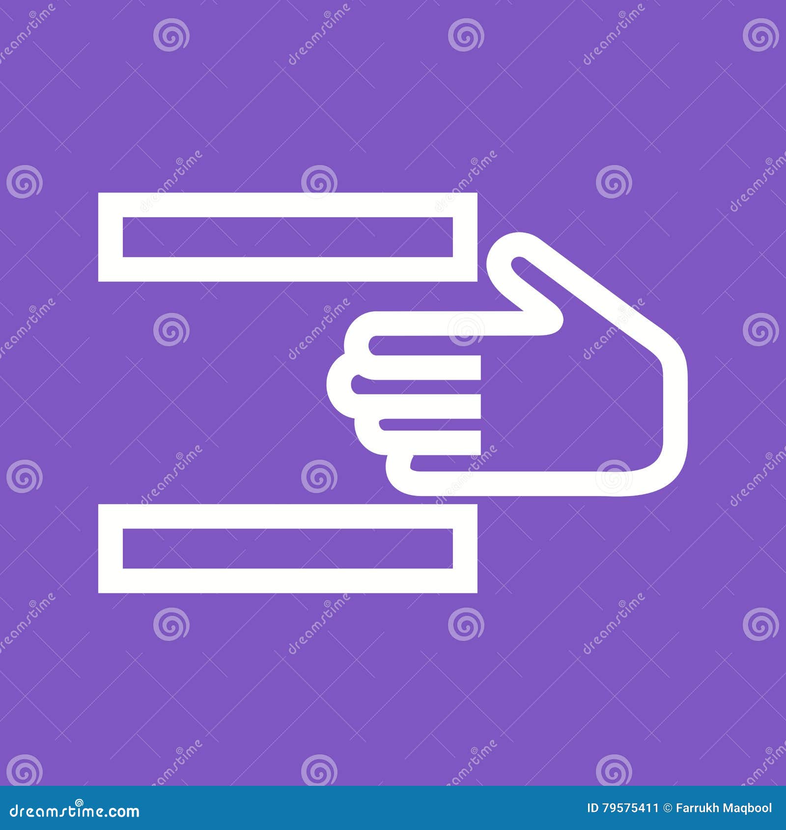 Danger of Hand Press stock vector. Illustration of hand - 79575411