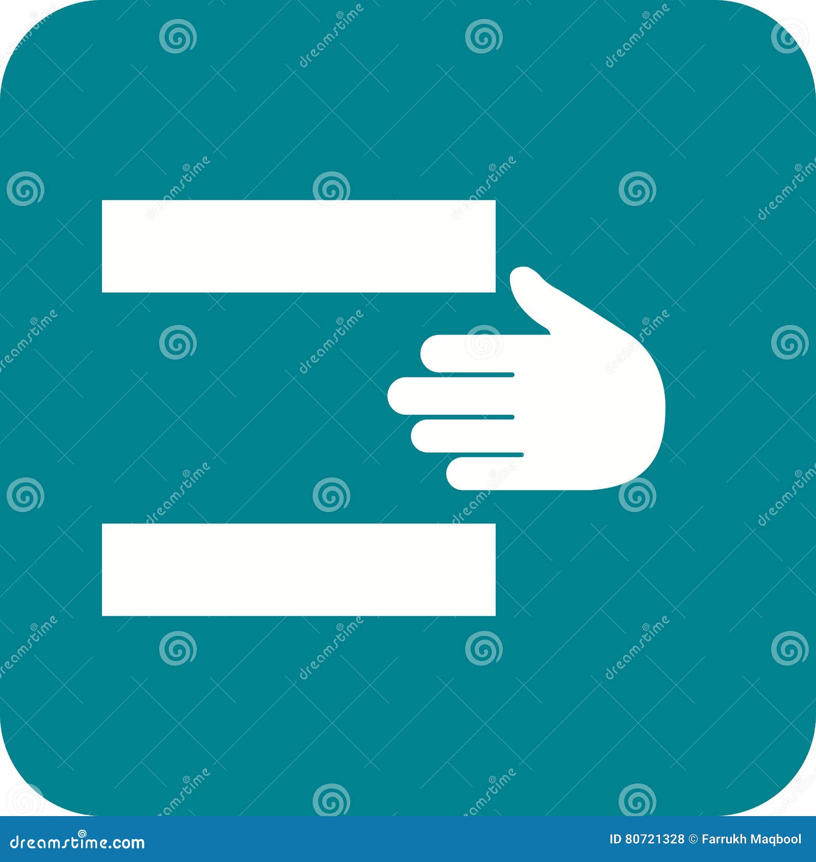 Danger of Hand Press stock vector. Illustration of caution - 80721328