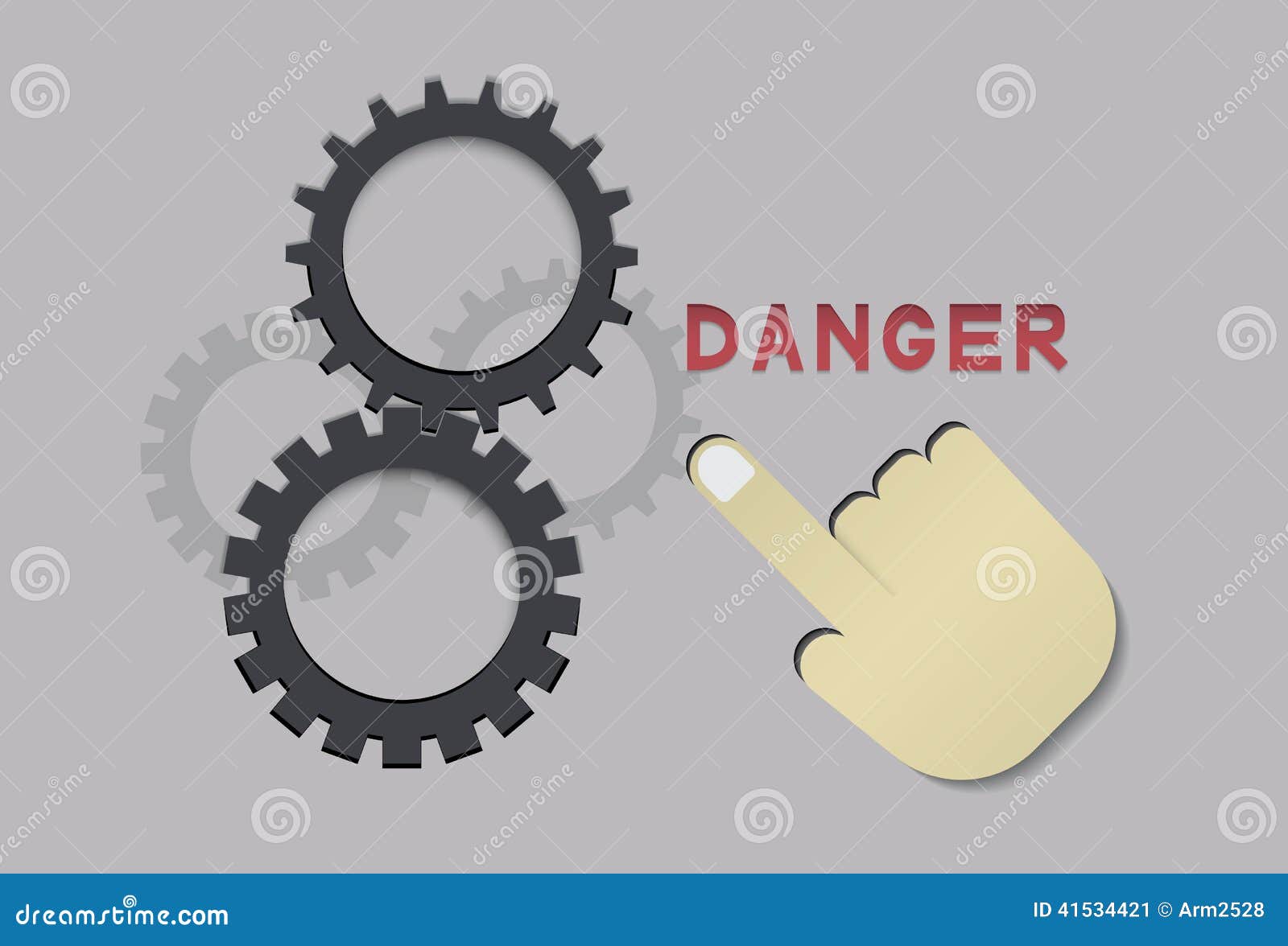 Danger hand stock vector. Illustration of hand, caution - 41534421