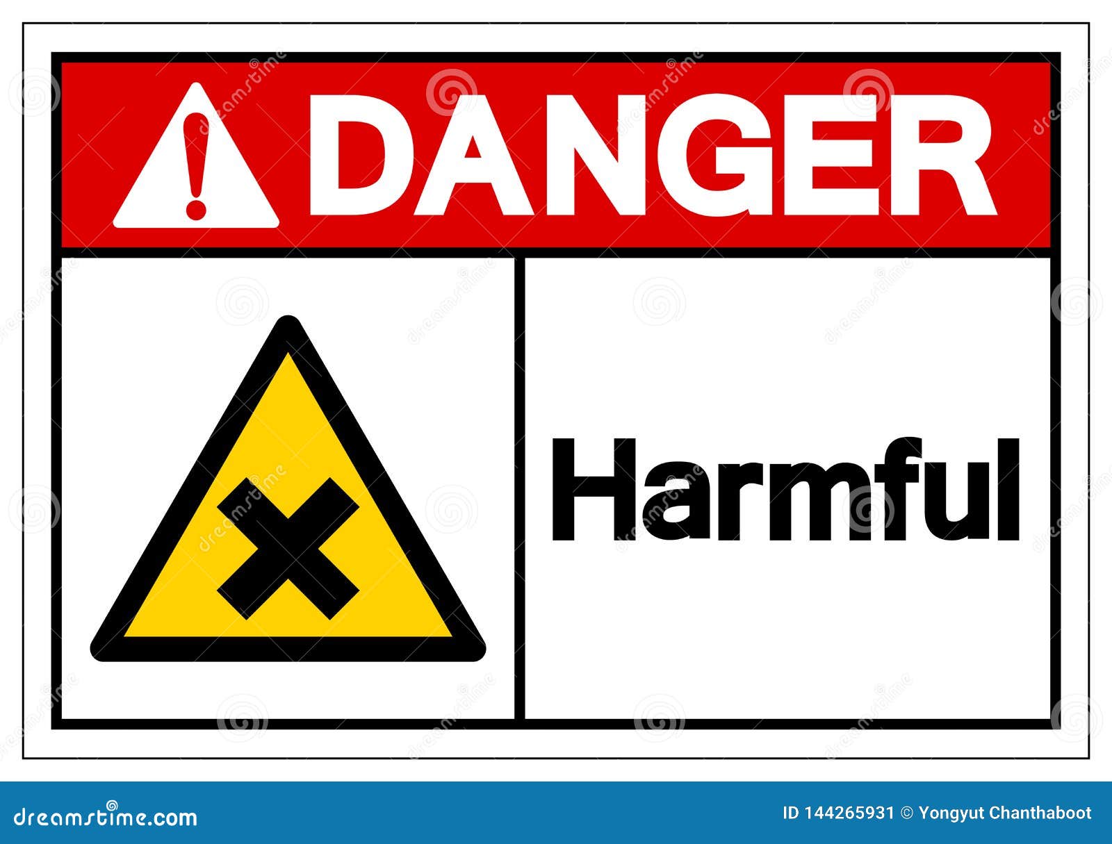 Danger Harmful Symbol Sign, Vector Illustration, Isolate on White ...