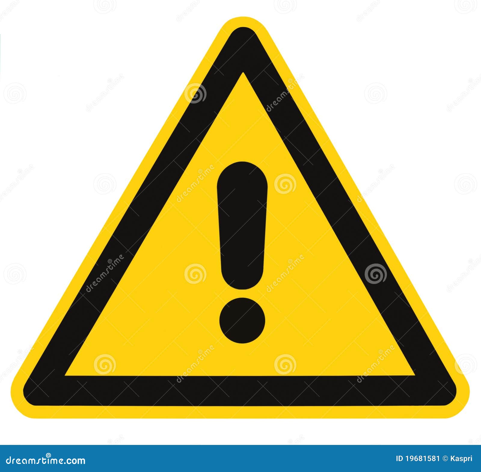 Danger Hazard Triangle Warning Sign Isolated Macro Stock Illustration ...