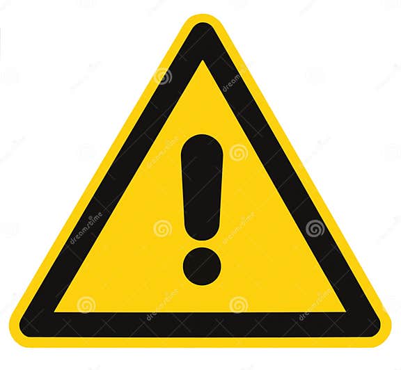 Danger Hazard Triangle Warning Sign Isolated Macro Stock Illustration ...