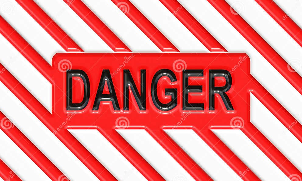 Danger Hazard Warning Poster Stock Illustration - Illustration of ...