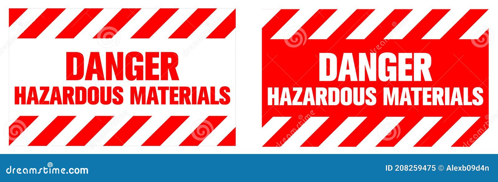 Danger, Hazardous Materials Warning Sign. Stock Vector - Illustration ...