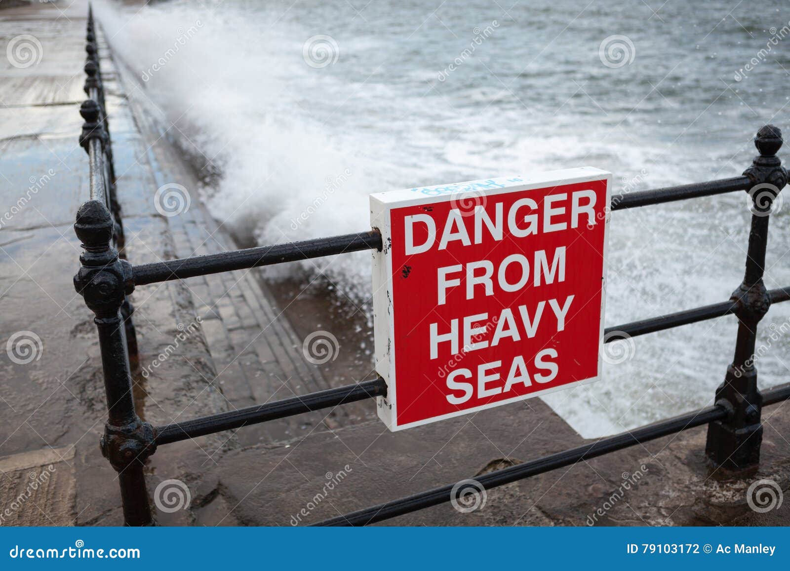 Danger from Heavy Seas stock photo. Image of yorkshire - 79103172