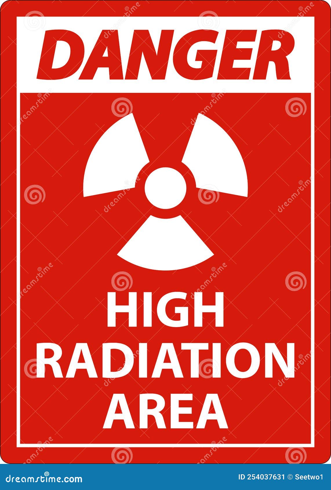 High Radiation Caution Sign Ensure Safety In Hazardous Areas Vector ...