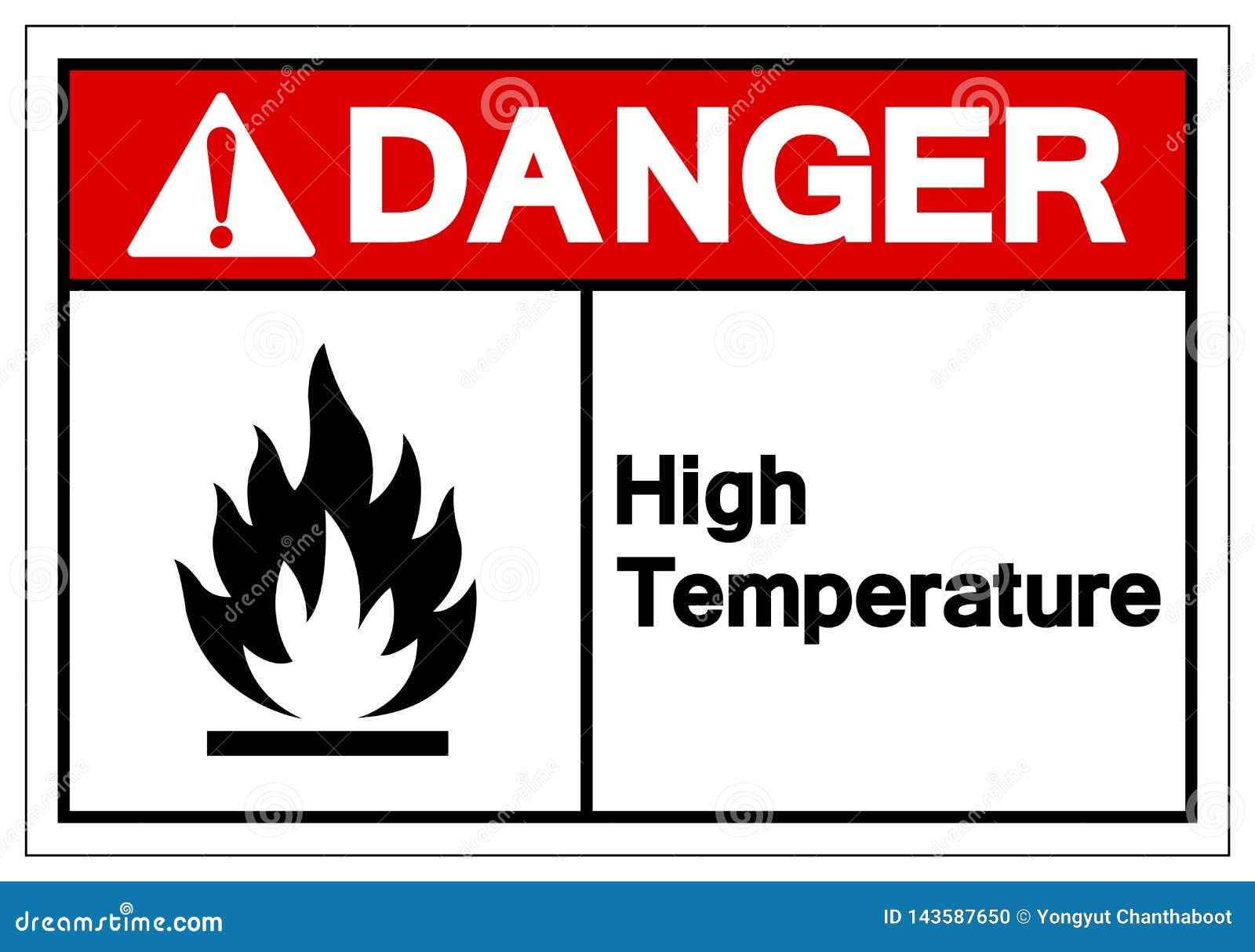 Danger High Temperature Symbol Sign ,Vector Illustration, Isolate on ...