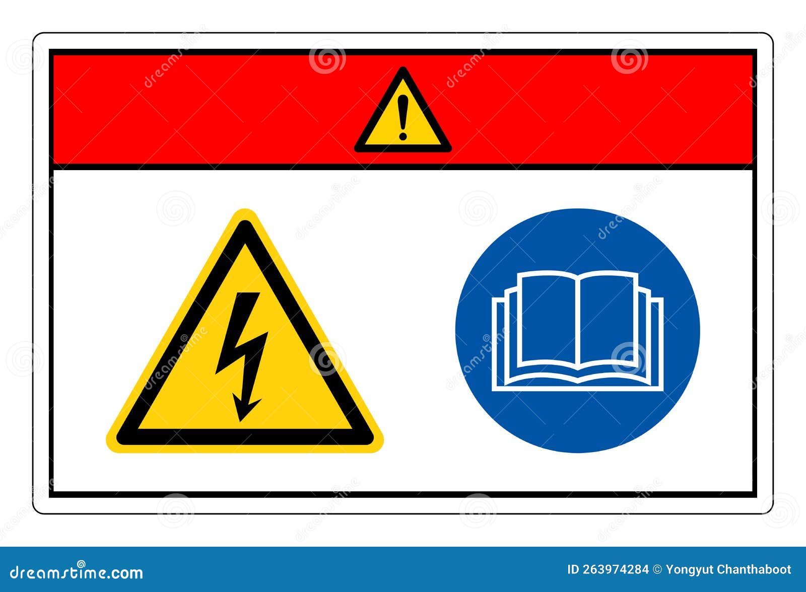 Danger High Voltage Please Read Operator`s Manual for Service Symbol ...