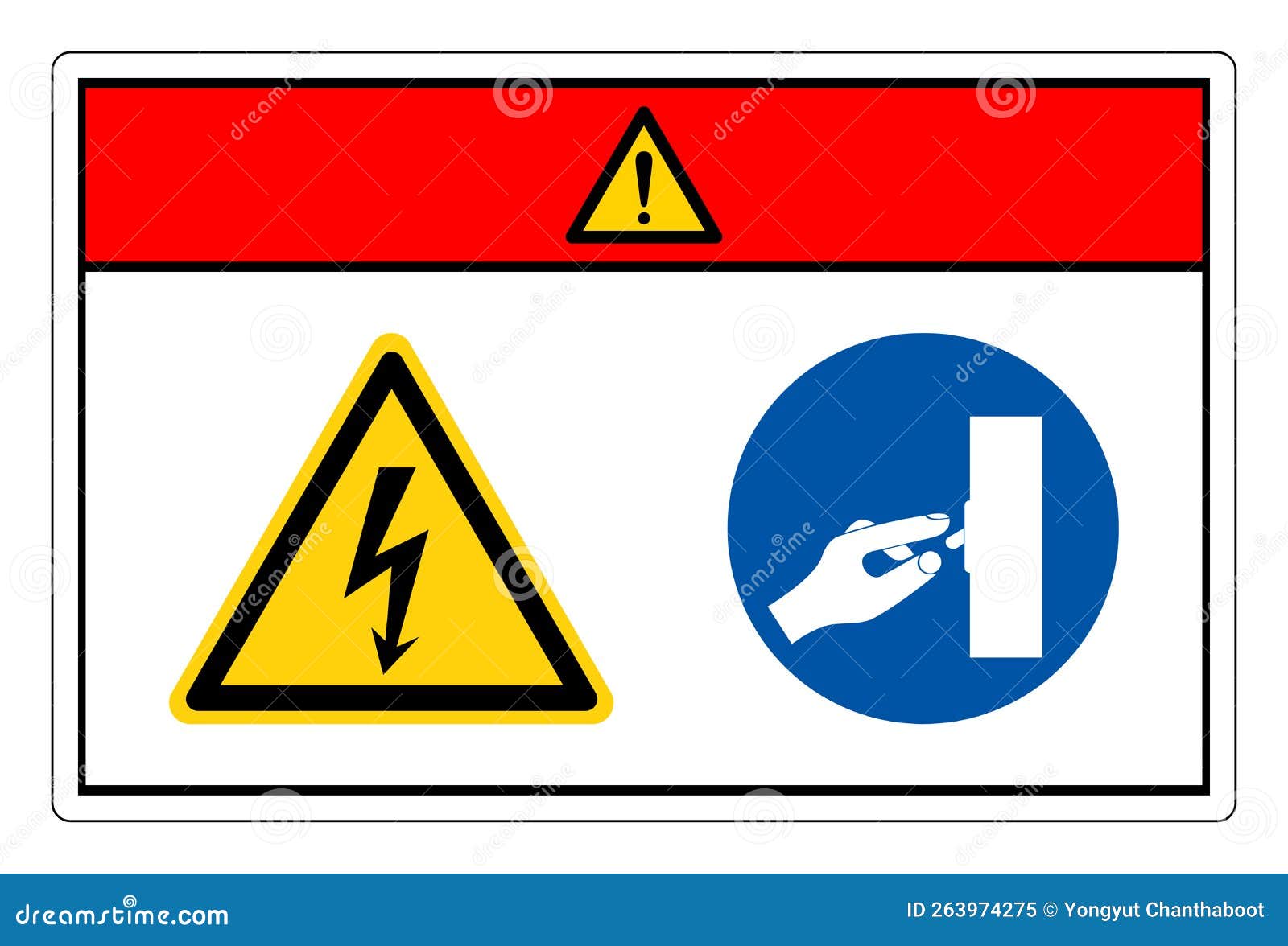 Danger High Voltage Please Switch Off for Service Symbol Sign, Vector ...