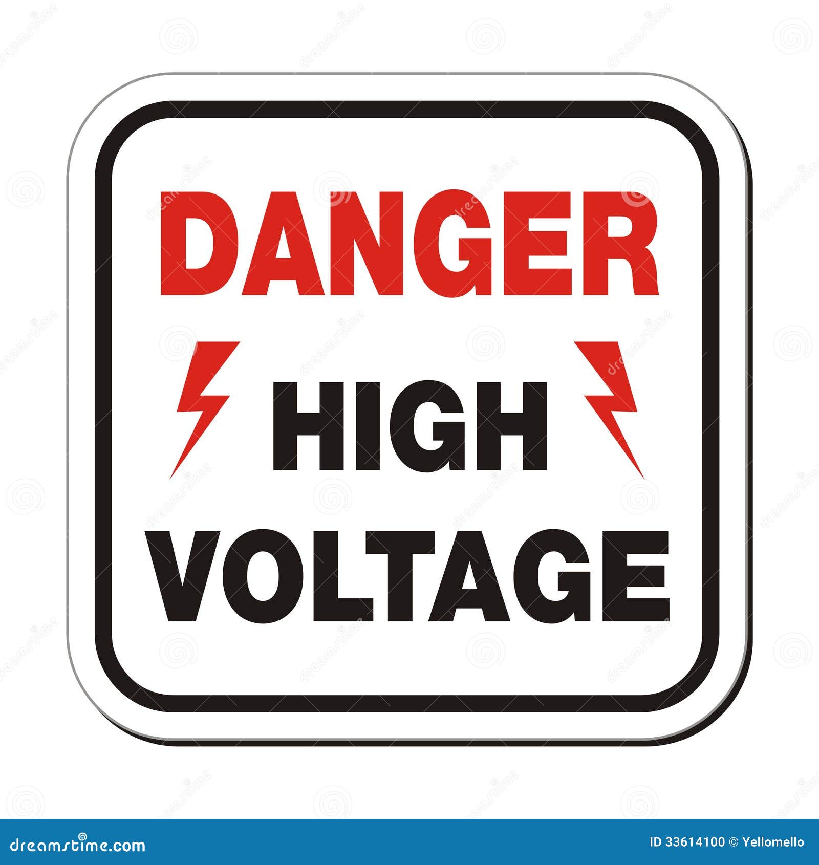 Danger High Voltage Neon Sign. Danger Sign Board Vector Illustration ...