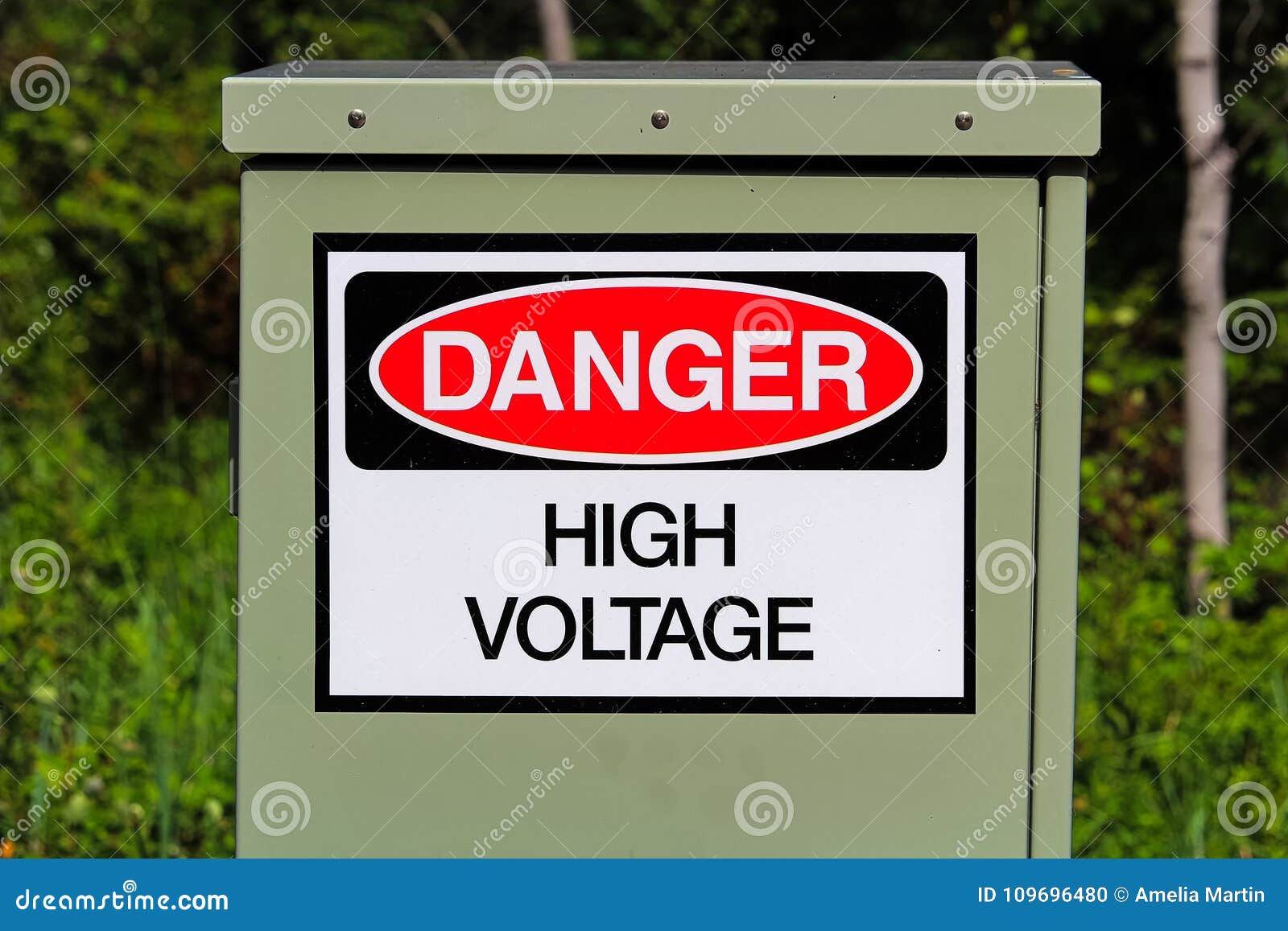 Sign Electrical Hazard Placed On Rusty Metal Panel. Stock Photography ...