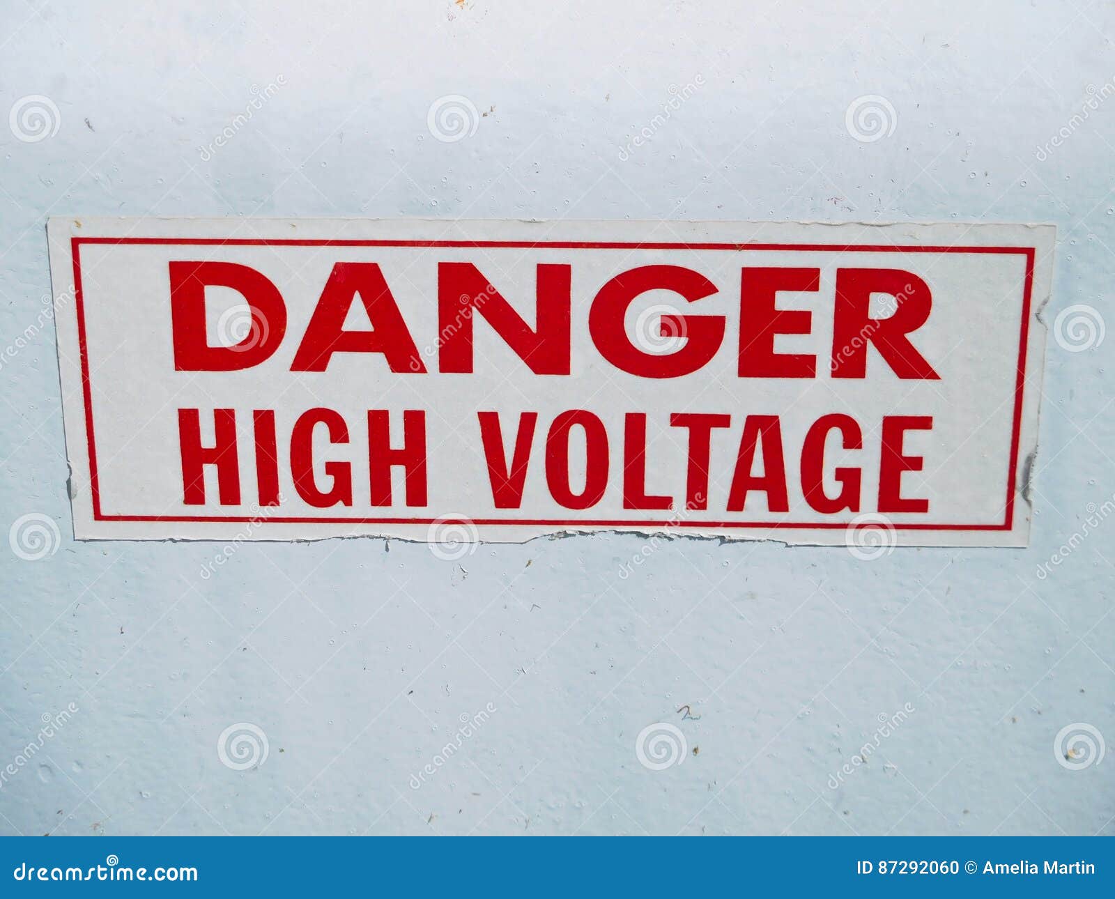 Danger High Voltage Sign on an Power Box Stock Photo - Image of metal ...