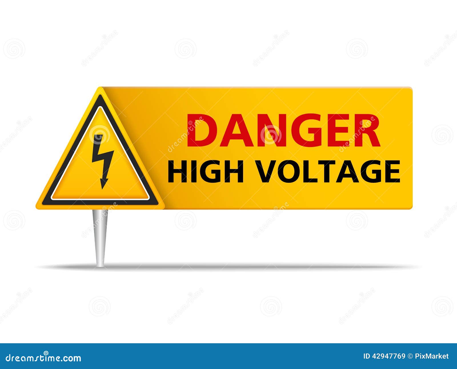 Danger High Voltage Neon Sign. Danger Sign Board Vector Illustration ...